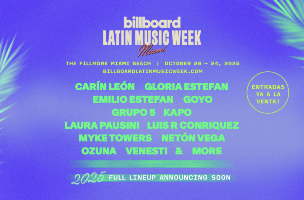 BILLBOARD LATIN MUSIC WEEK UNVEILS FIRST ROUND OF STAR-STUDDED TALENT ...